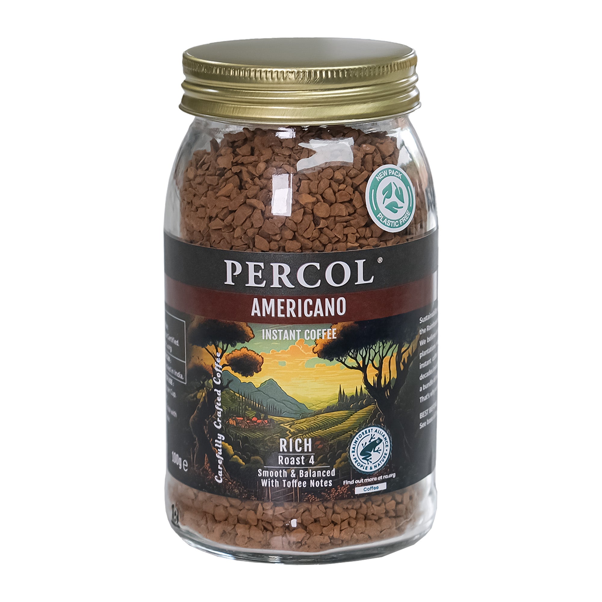 Percol Americano Instant Coffee 100g | Smooth & Rich Medium Roast – Discount Coffee