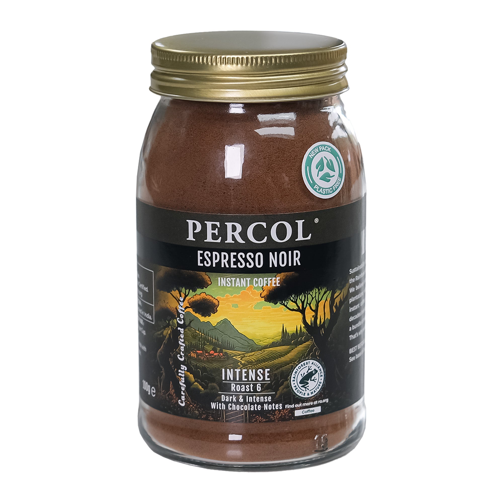 Percol Espresso Noir Instant Coffee 100g | Bold & Rich Dark Roast ...